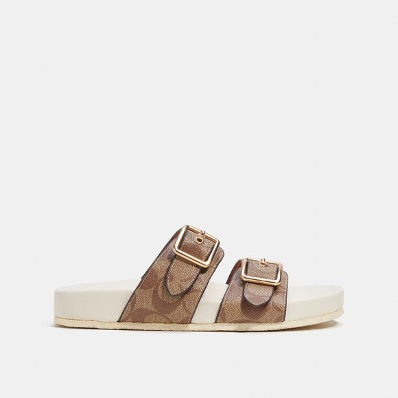 Coach Allanah Sandal In Signature Canvas